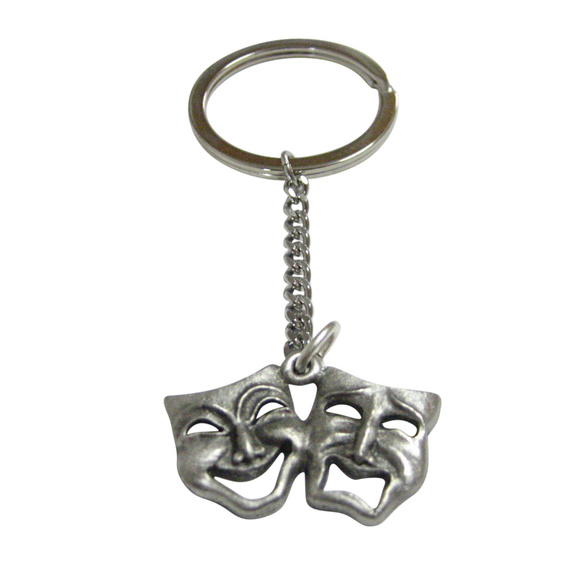 Kiola Designs | Accessories | Textured Drama Happy And Sad Mask Pendant ...